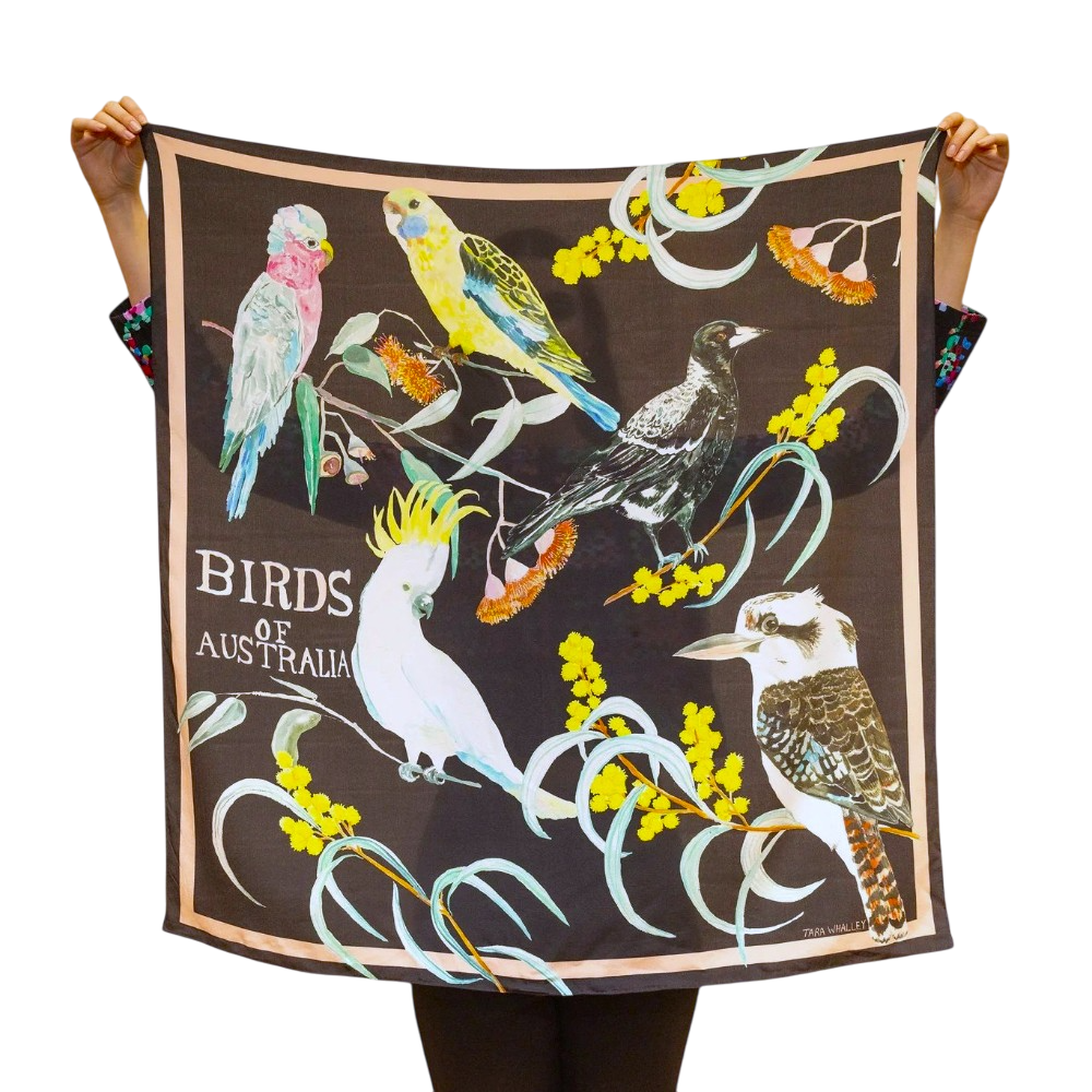 Scarf Silk | Birds of Australia | Tara Whalley