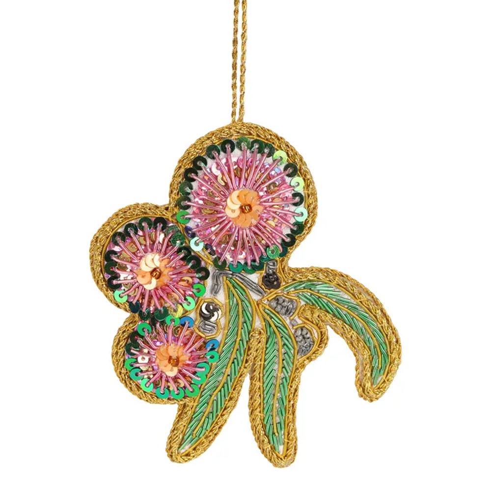 Bauble | Embroidered | Gumnut flower
